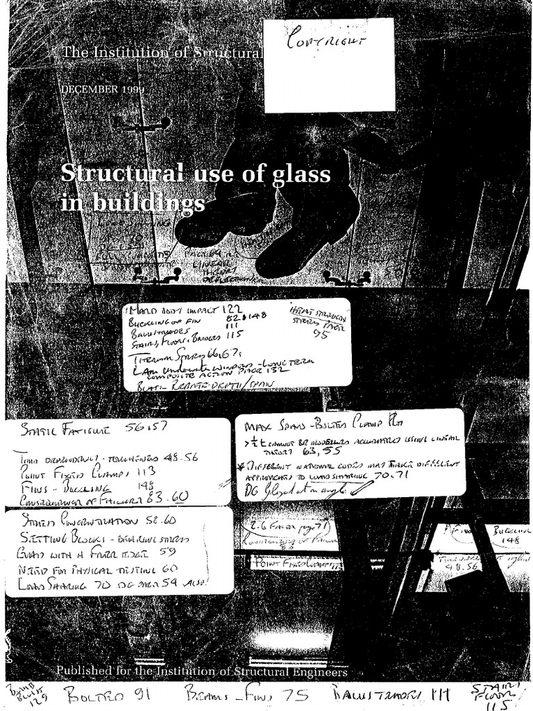 Structural Use of Glass in Buildings - IstructE (December 1999) | PDF