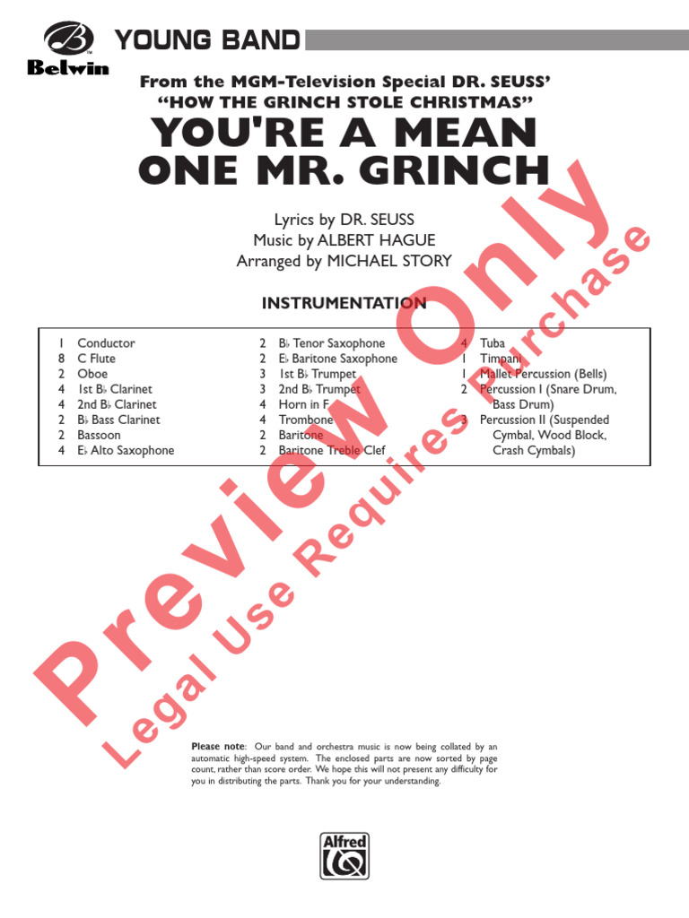 youre-a-mean-one-mr-grinch | PDF | Trombone | Saxophone