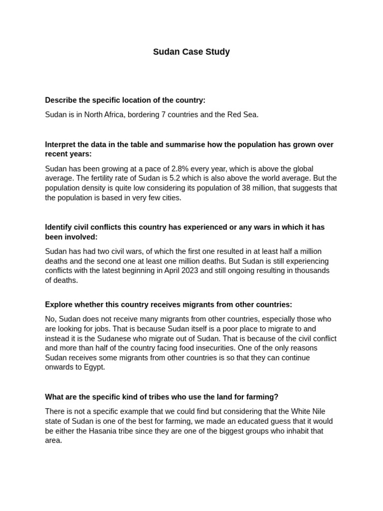 Sahel_case_study | PDF | Sudan | Agriculture