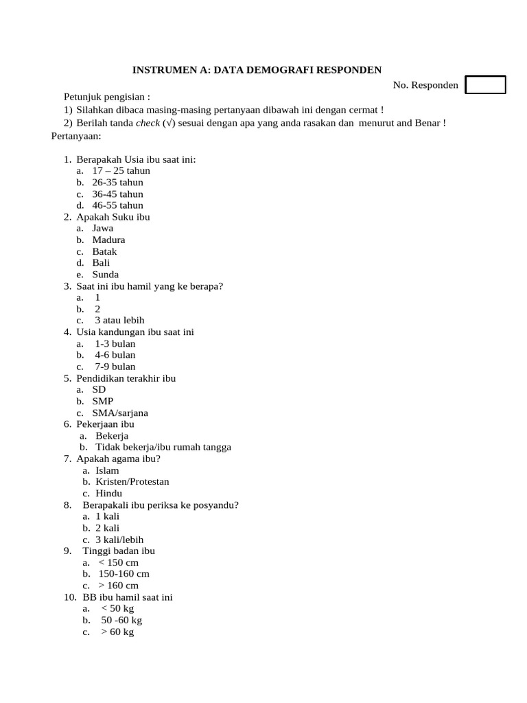 Data Demografi dan Kesehatan Ibu Hamil | PDF