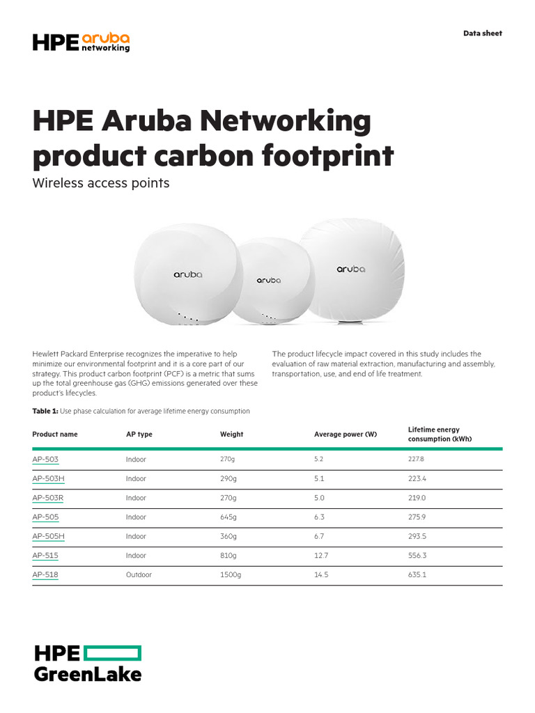 HPE Product Carbon Footprint Overview | PDF | Carbon Footprint | Life ...