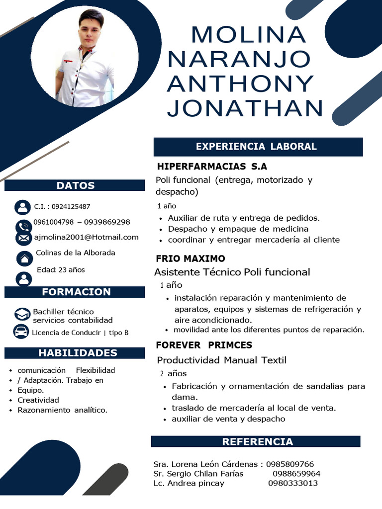 currículum Anthony | PDF