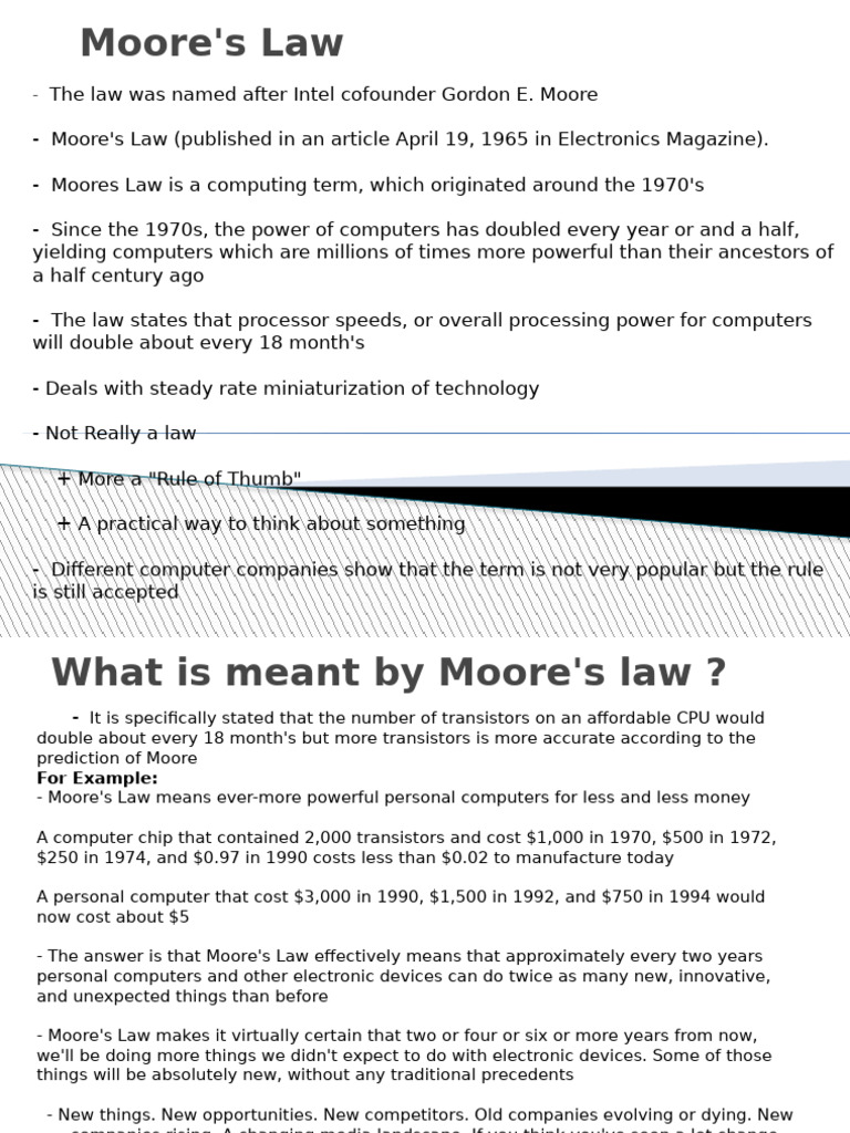 Moore's Law&Flynn's Classification | PDF | Parallel Computing | Central Processing Unit
