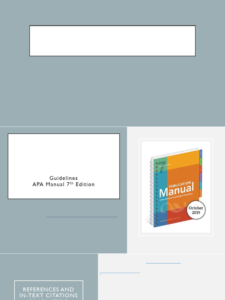 Brief-guideline-following-APA-Manual-7th-edition | PDF | Apa Style ...