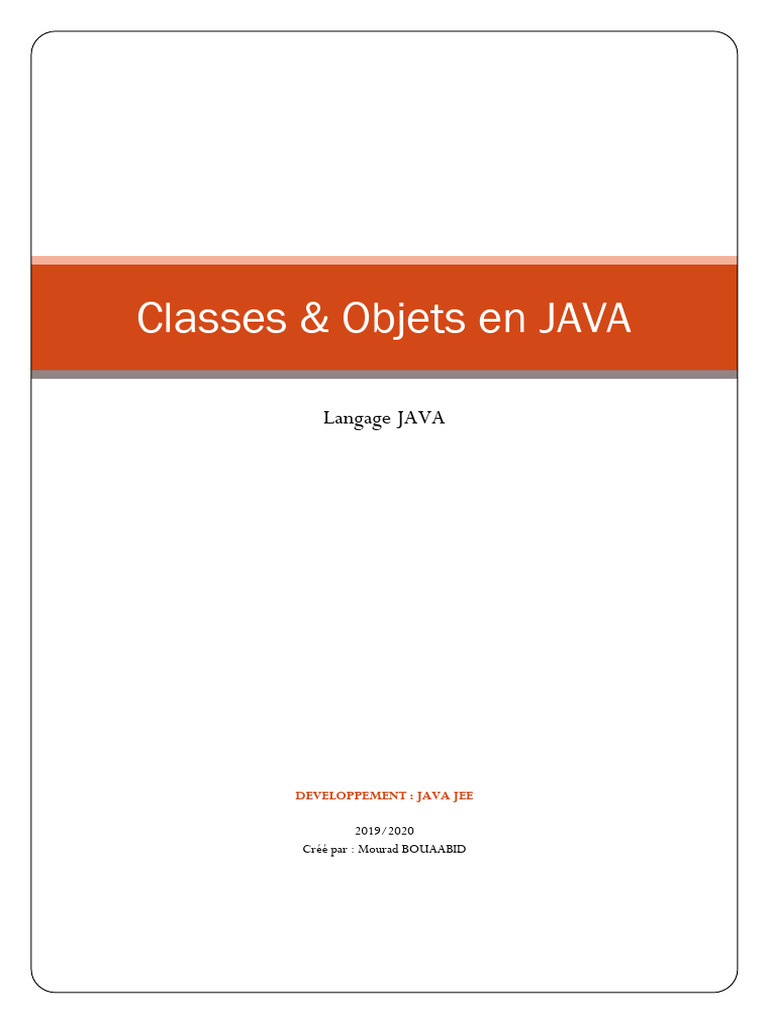 Chap 2 JAVA | PDF | Classe (informatique) | Programmation