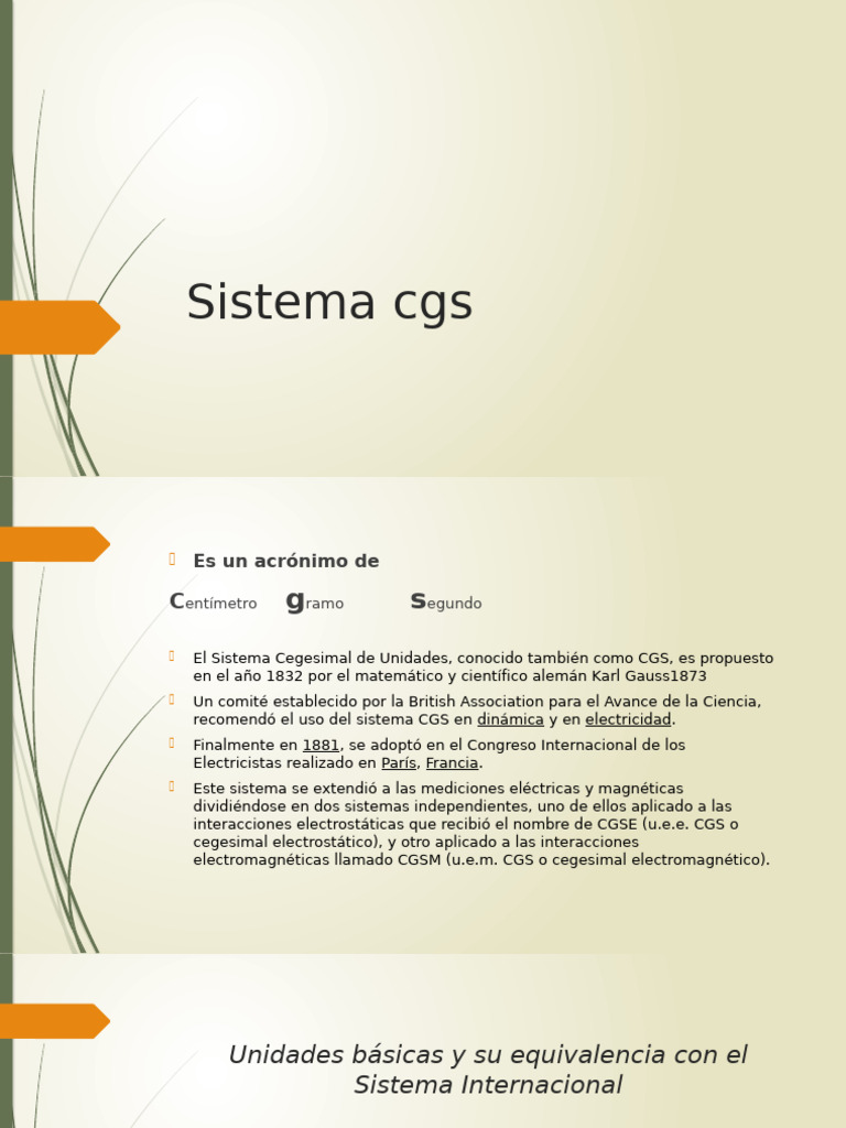 Sistema Cgs | PDF