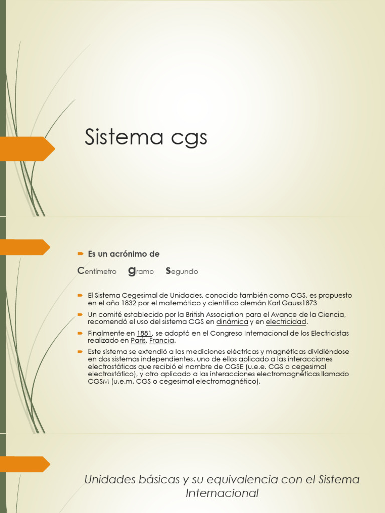 Sistema Cgs | PDF