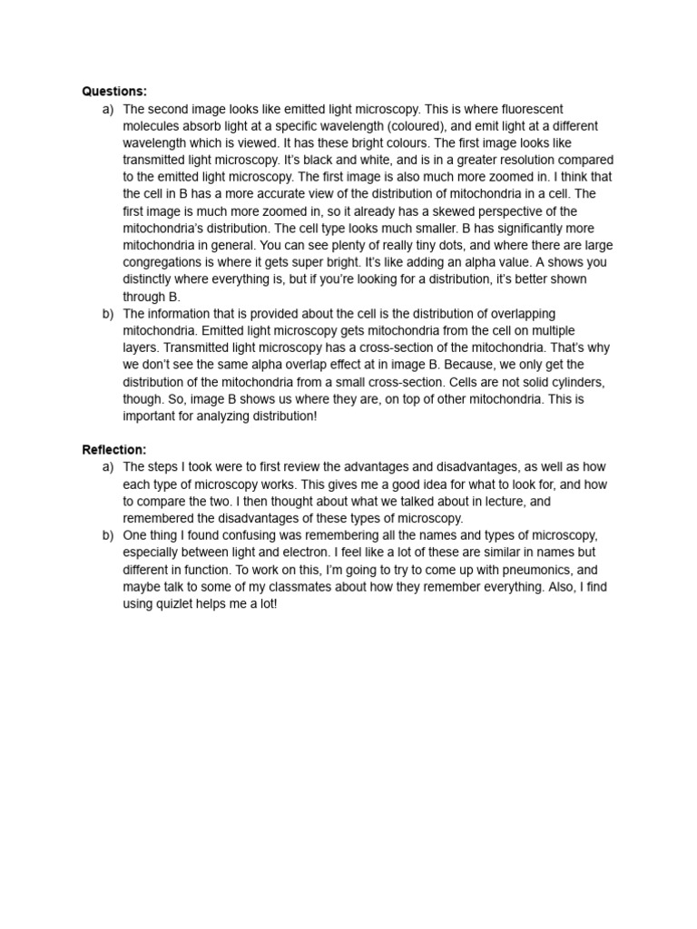 Comparing Light Microscopy Techniques | PDF