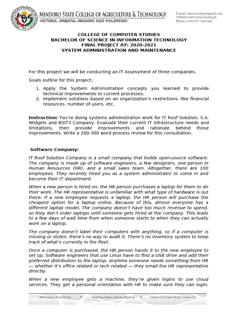 System Administration&Maintenance Final Project | PDF | Computer File ...