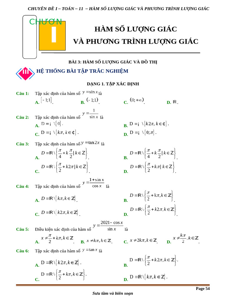 TOAN-11_C1_B3.2_HAM-SO-LUONG-GIAC_TN_DE-P1 | PDF