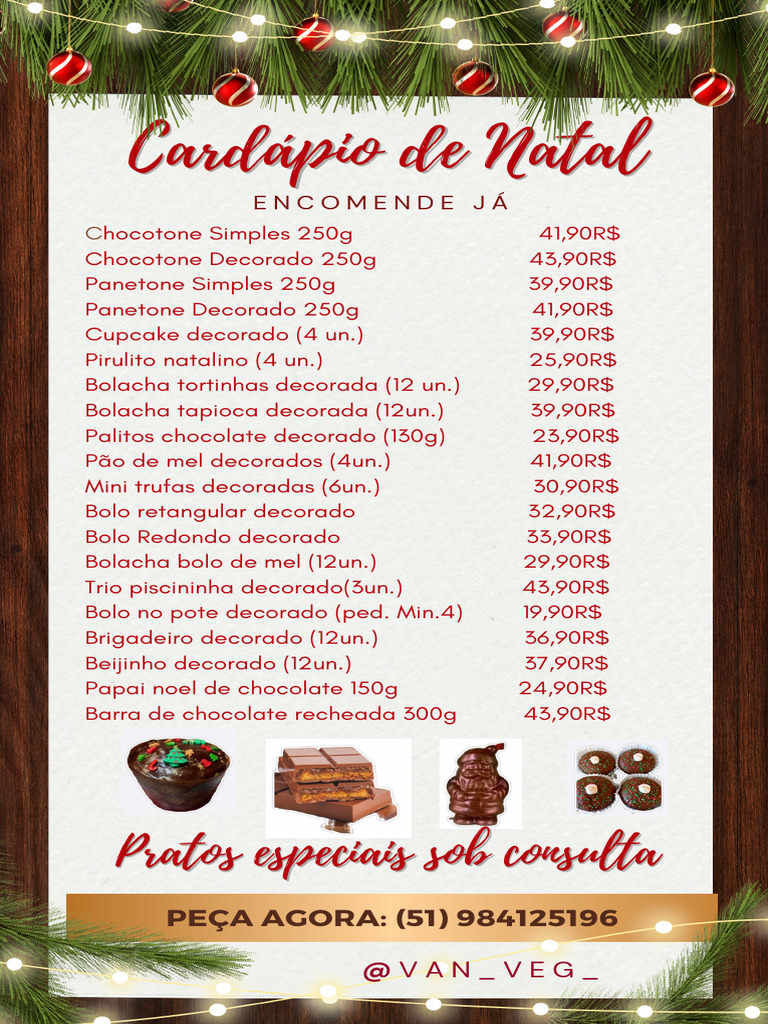 Cardápio de Natal | PDF