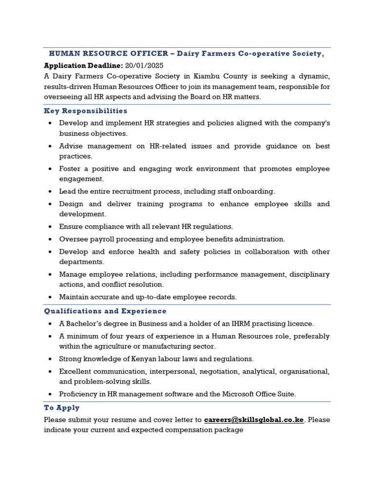 1 Human Resource Officer | PDF