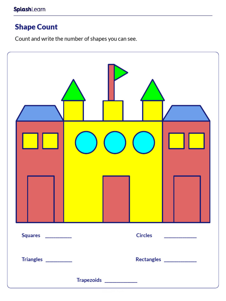 Count The Shapes Worksheet | PDF