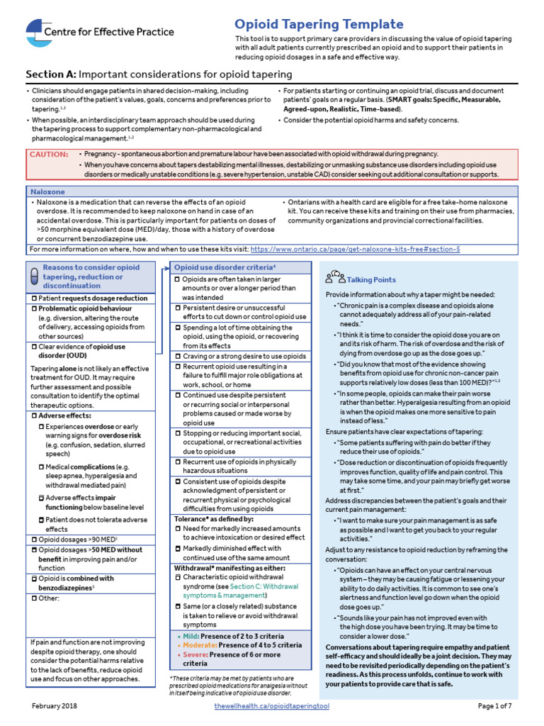 Opioid-Tapering-Tool-Fillable (002) | PDF | Opioid | Addiction