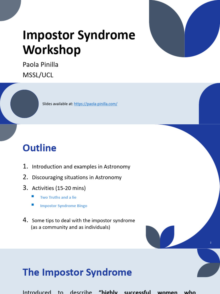 Overcoming Impostor Syndrome in Astronomy | PDF | Cognition ...