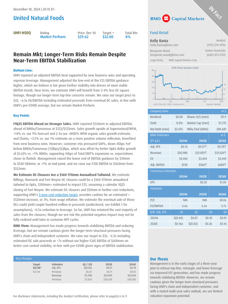 BMO Q1 25 UNFI | PDF