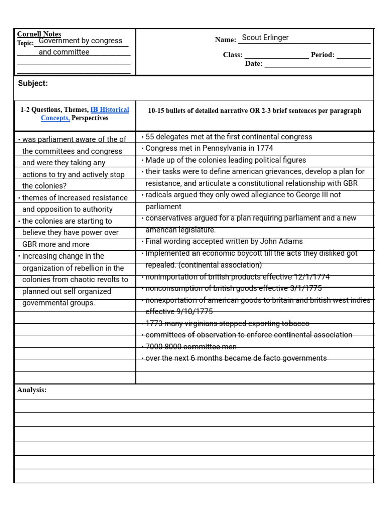 Scout Erlinger APAN Government by Congress and Committees Cornells ...