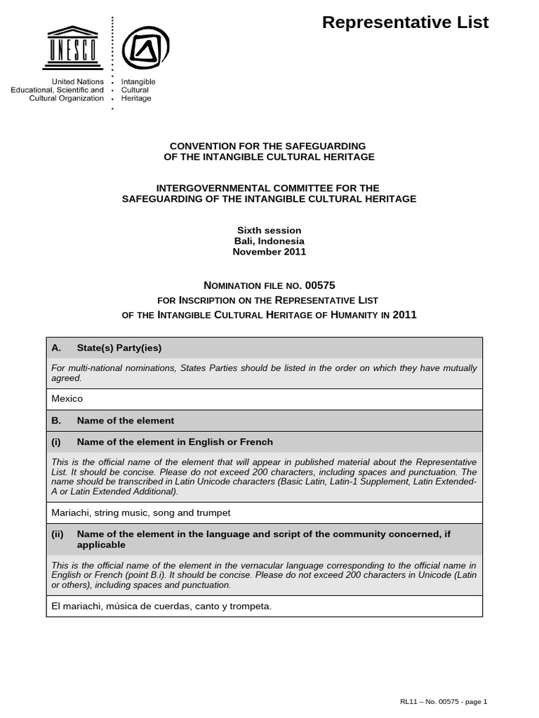 00575-Nomination_form (1) | PDF | Mexico