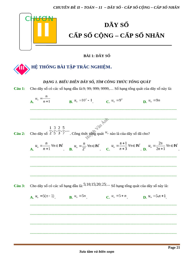 Toan-11 c2 b1.2 Day-so Tn Vở-bt | PDF