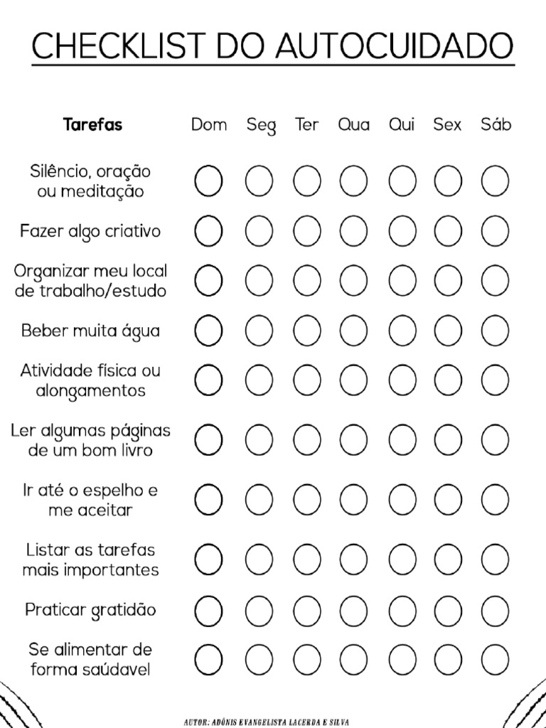 checklist-do-autocuidado | PDF