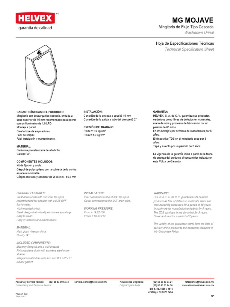 Ficha Tecnica MG MOJAVE | PDF | Sector secundario de la economía