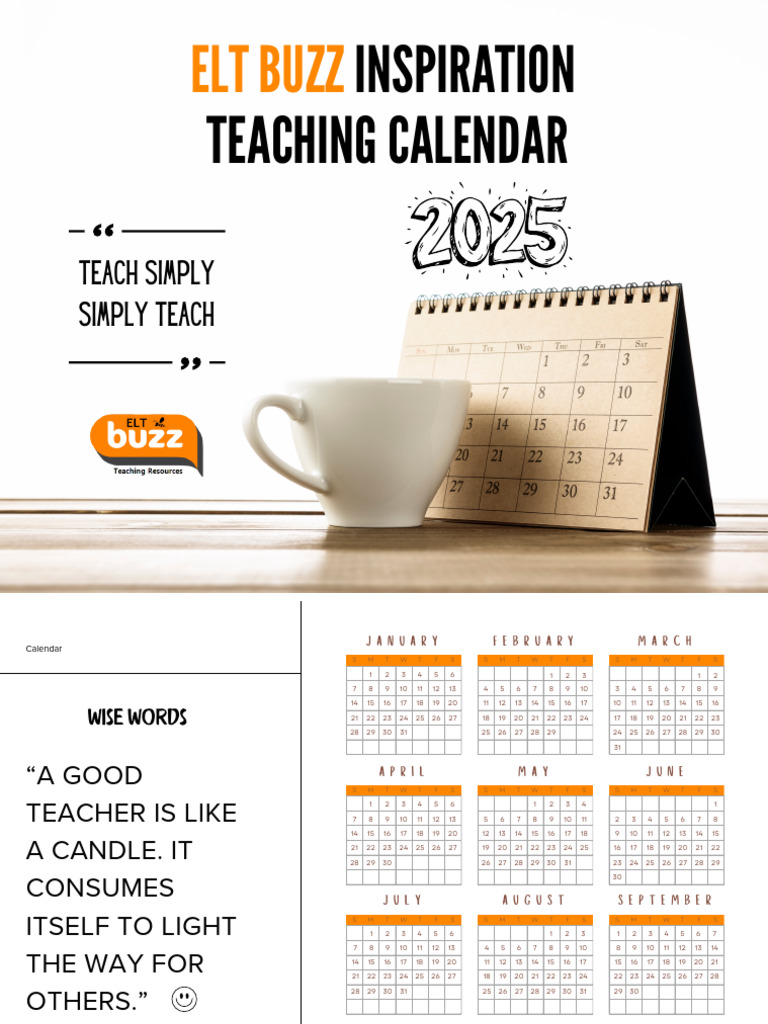Inspirational Teaching Calendar 2025 | PDF