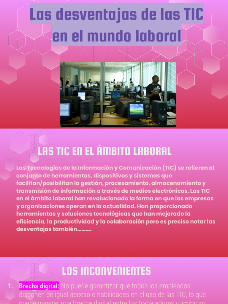 Desventajas de las TIC en el trabajo | PDF | Tecnología de información ...