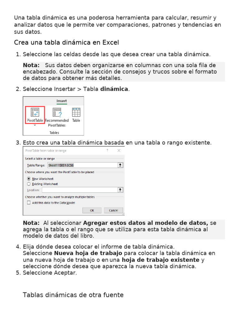Tablas Dinamicas | PDF | Microsoft Excel | Informática