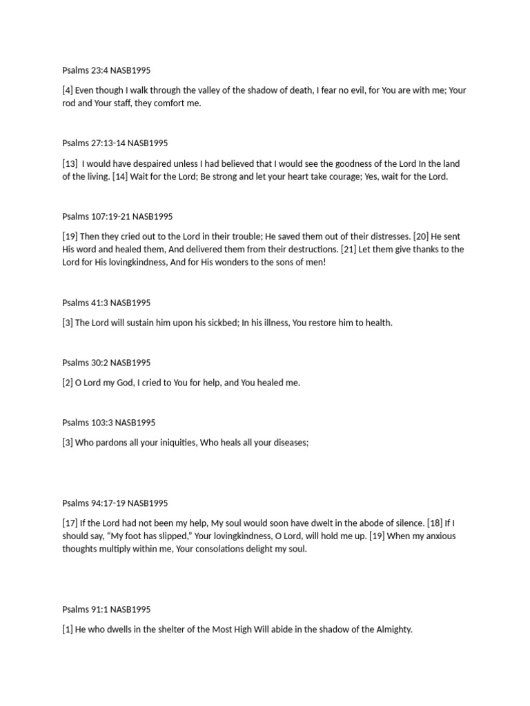 Healing Scriptures for Faith | PDF | Glory (Religion) | Jesus