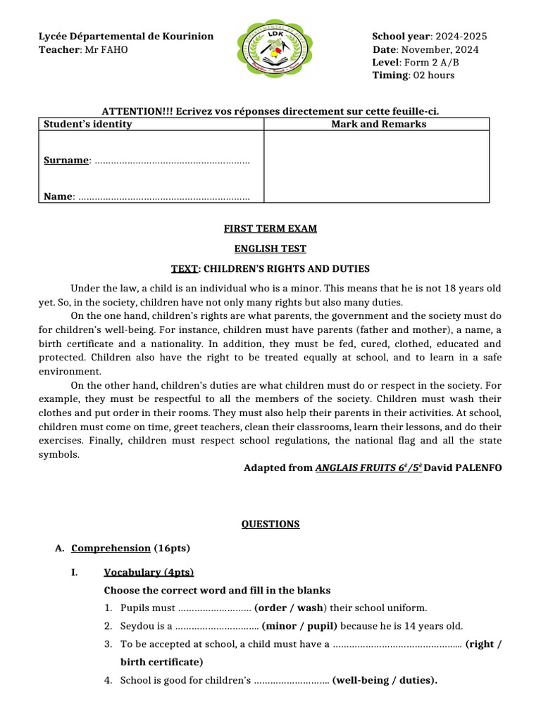 5è Compo 1 | PDF | Learning