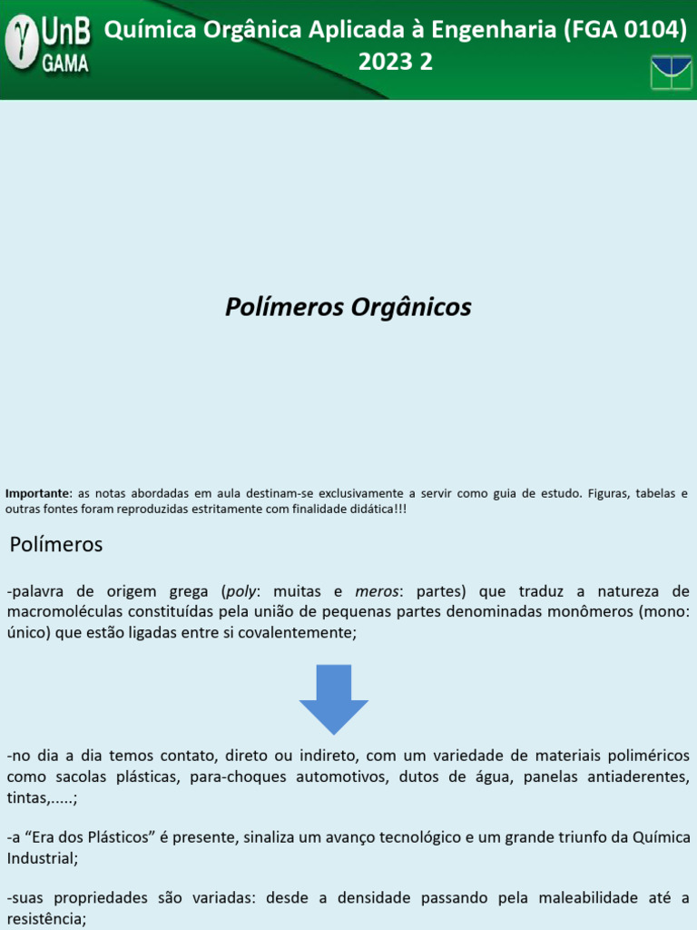 Aula Polimeros Organicos Pdf Polímeros Polietileno