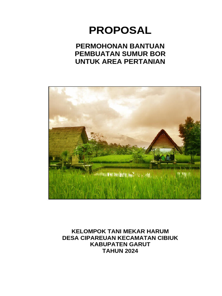 PRoposal Sumur Bor 2024 | PDF