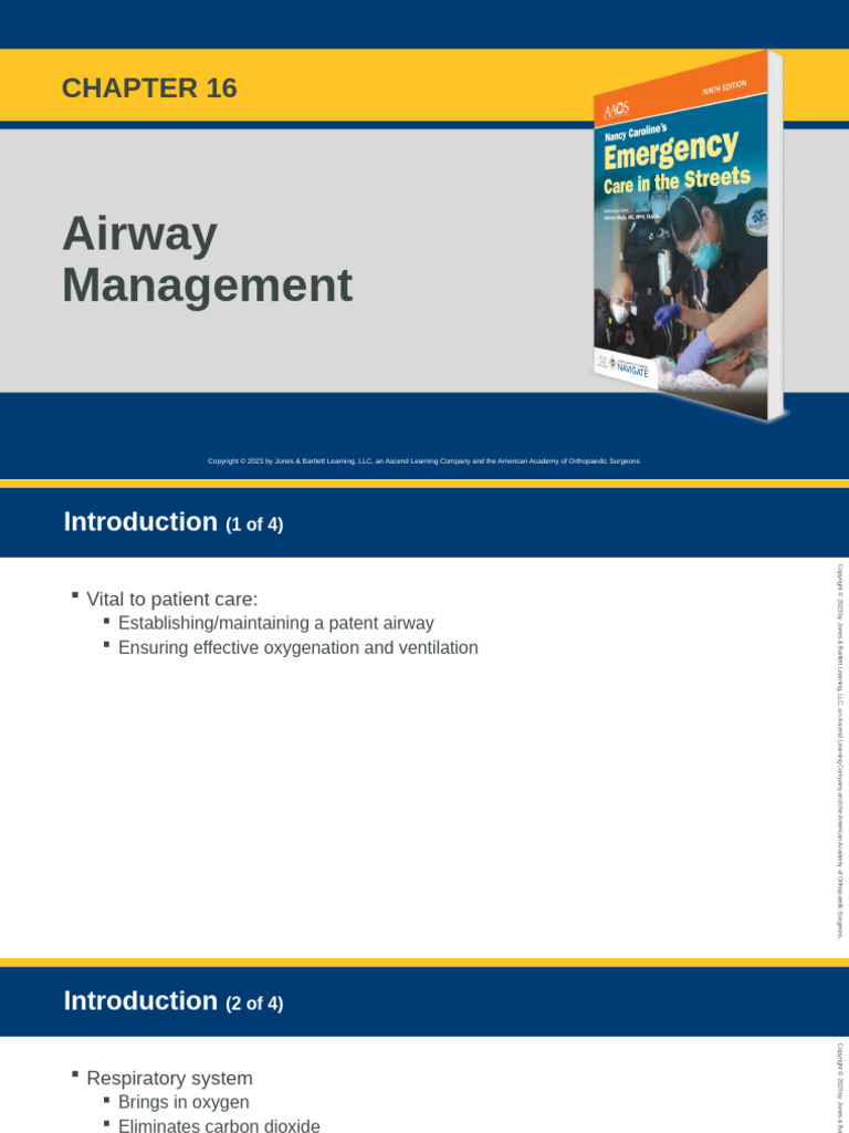 Ch. 16 - Airway Management | PDF | Respiratory System | Breathing