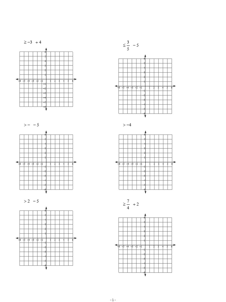 Graphing Linear Inequalities Practice Examples 1 | PDF | Mathematical ...