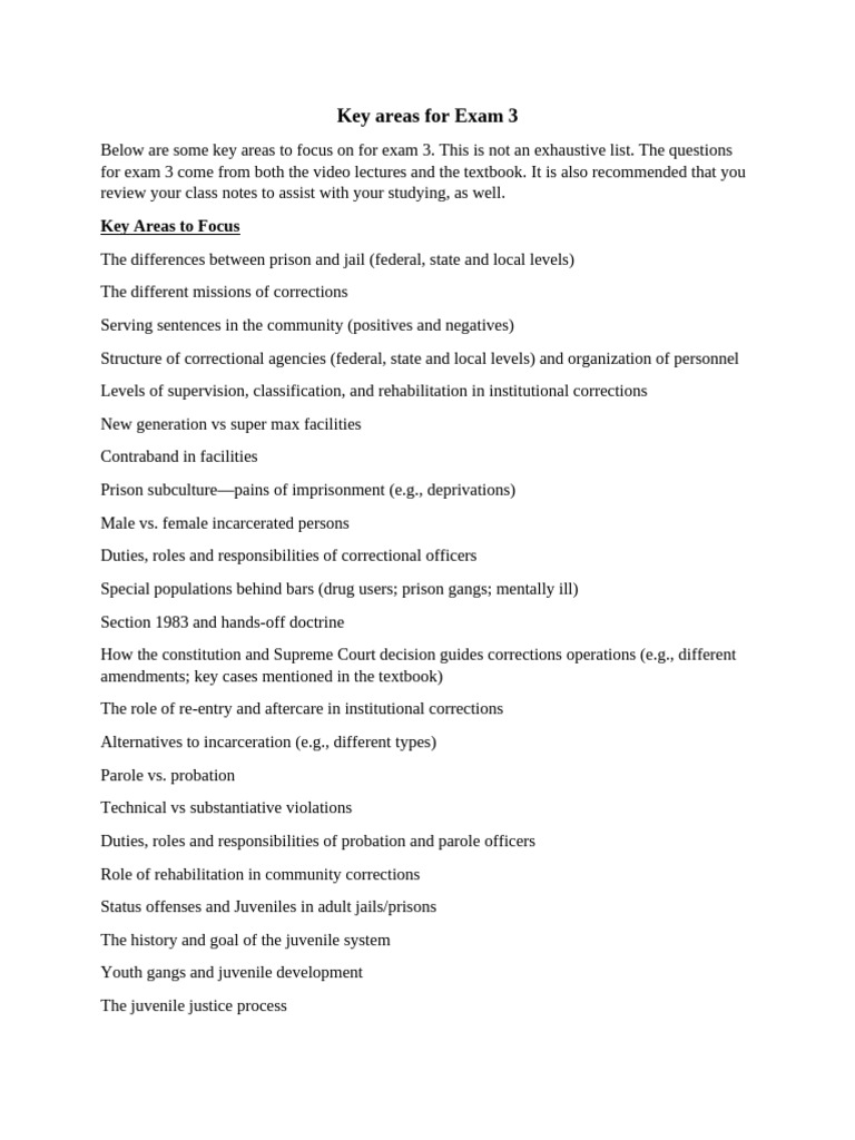 Exam 3 Study Guide - 2022 | PDF