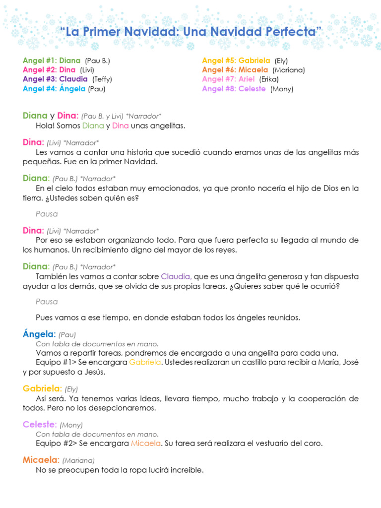 Cuento - "La Primer Navidad - Una Navidad Perfecta" | PDF | María ...