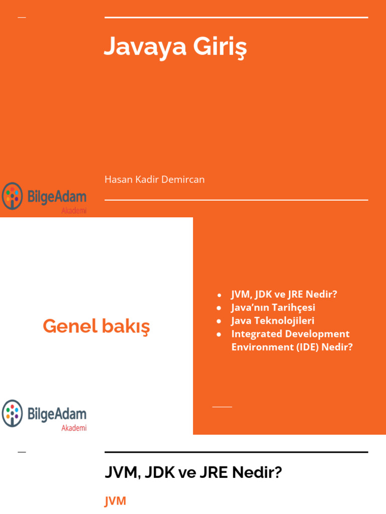 BilgeAdam Java 01 | PDF