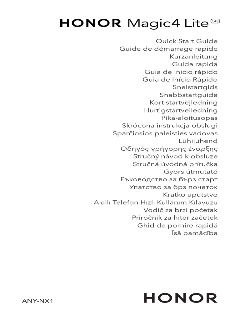 HONOR Magic4 Lite Gu¨ªa de inicio r¨¢pido-(Magic UI 4.2_01,ANY-NX1,es) | PDF | Electromagnetic ...