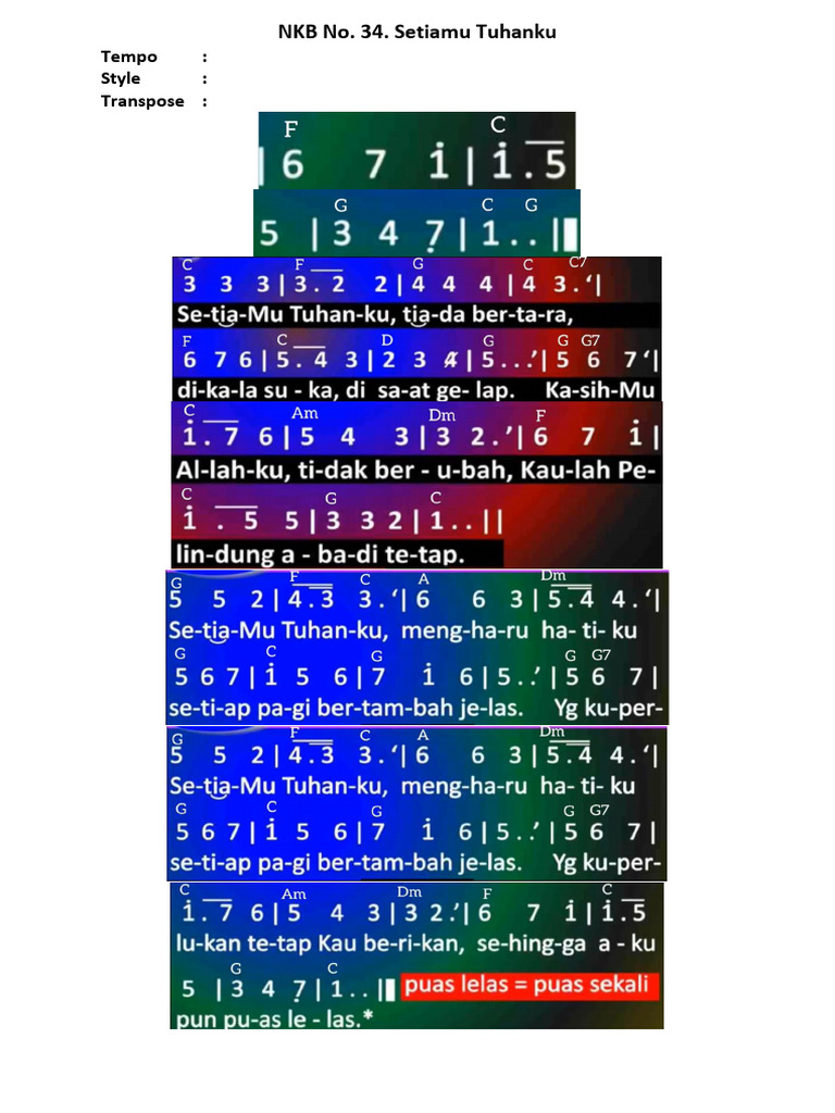 NKB No. 34. Setiamu Tuhanku New | PDF