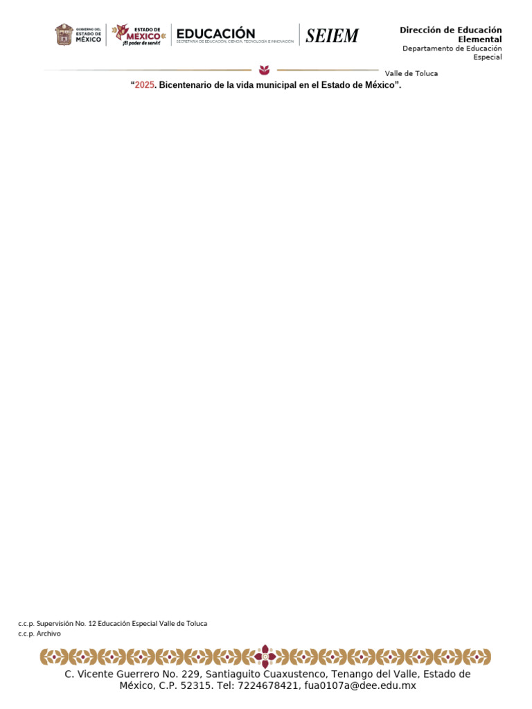 Hoja Blanco Nueva Leyenda 2025 | PDF