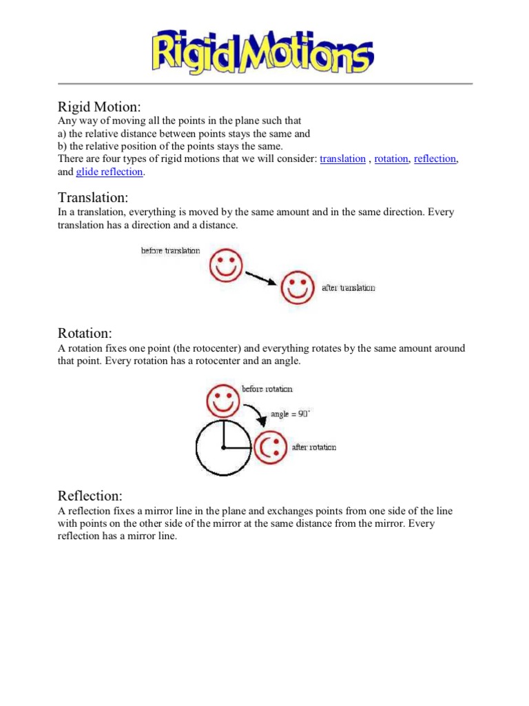 Understanding Rigid Motions in Geometry | PDF