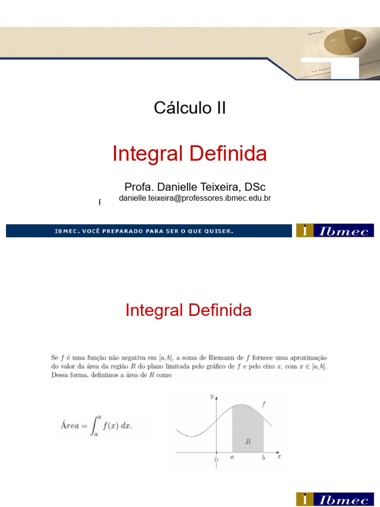 Aula_2_C_lculo_2_Integral_Definida_I | PDF | Excedente econômico | Integrante