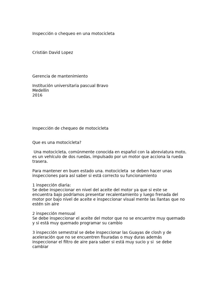Cristian Lopez Inspeccion Pdf