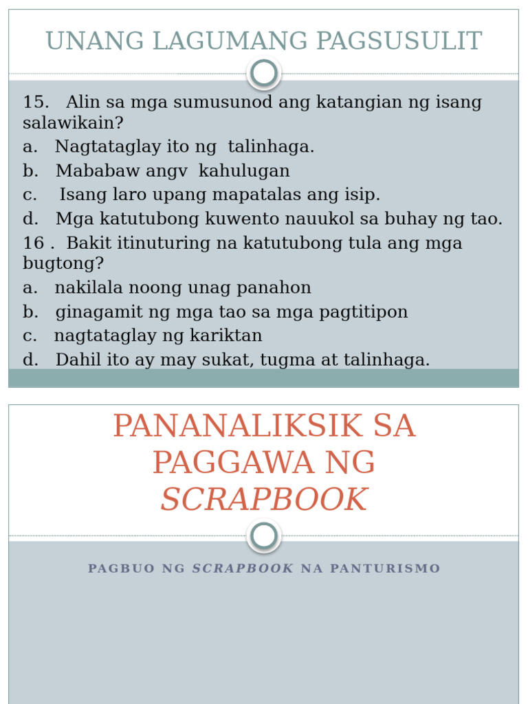 ARALIN 6 Filipino 8 | PDF