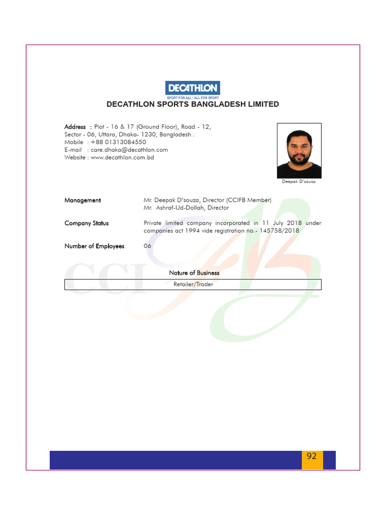 Decathlon Sports Bangladesh Limited | PDF
