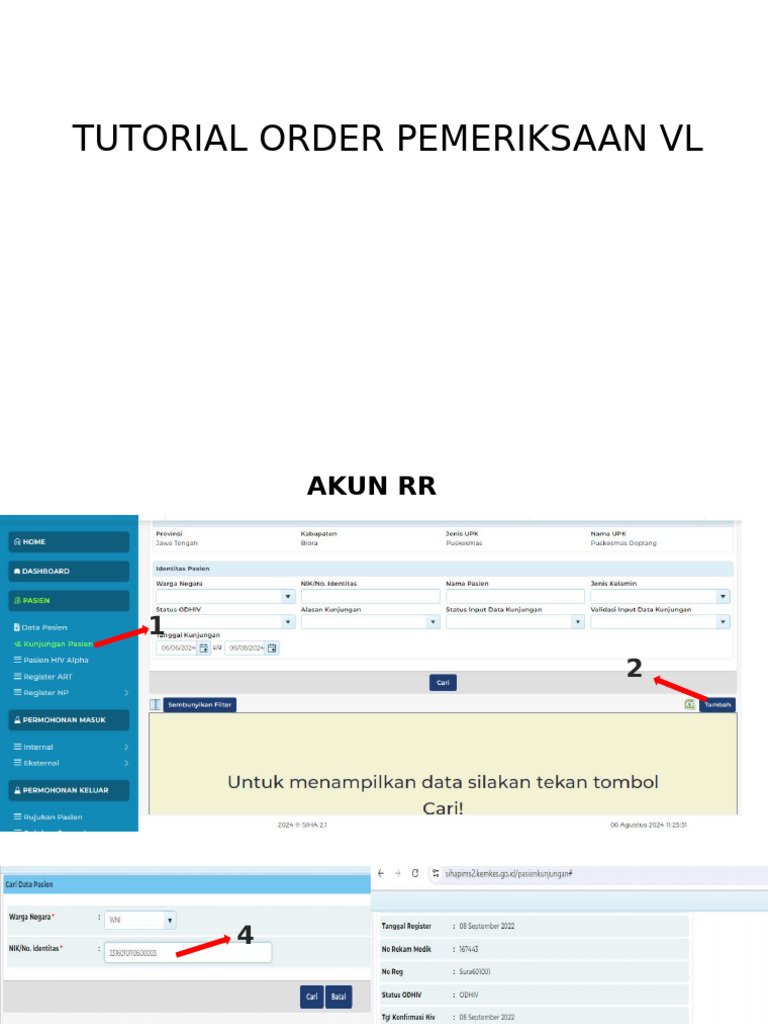 TUTORIAL ORDER PEMERIKSAAN VL | PDF
