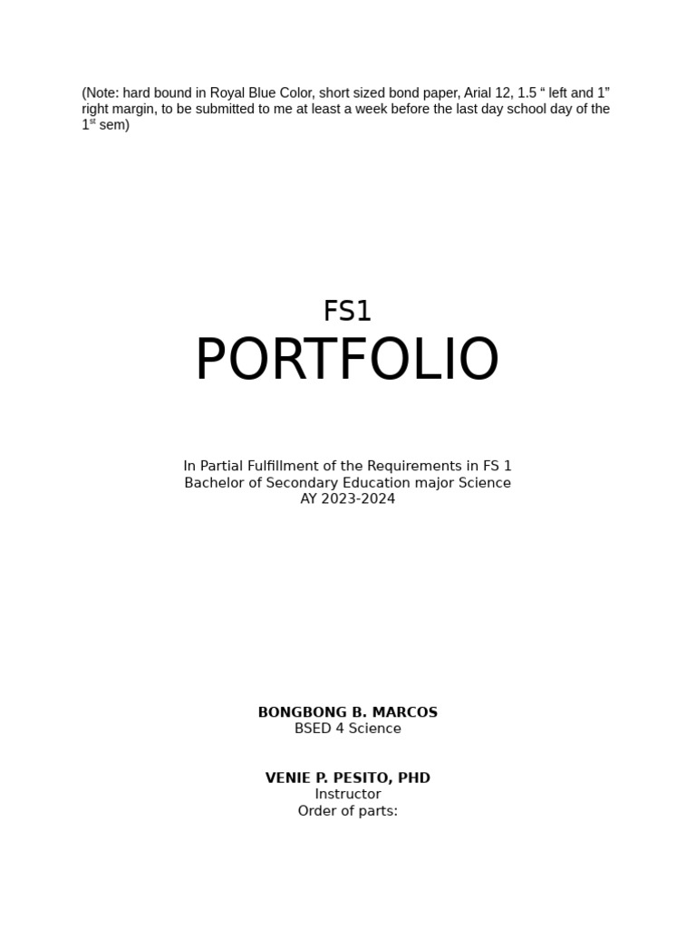 FS-1-Porfolio-Format | PDF
