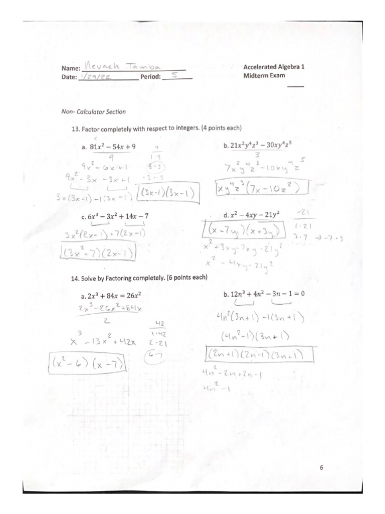 Accelerated Algebra 1 | PDF
