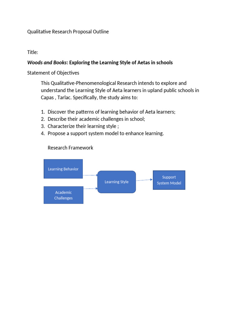 Qualitative Research Proposal Outline | PDF