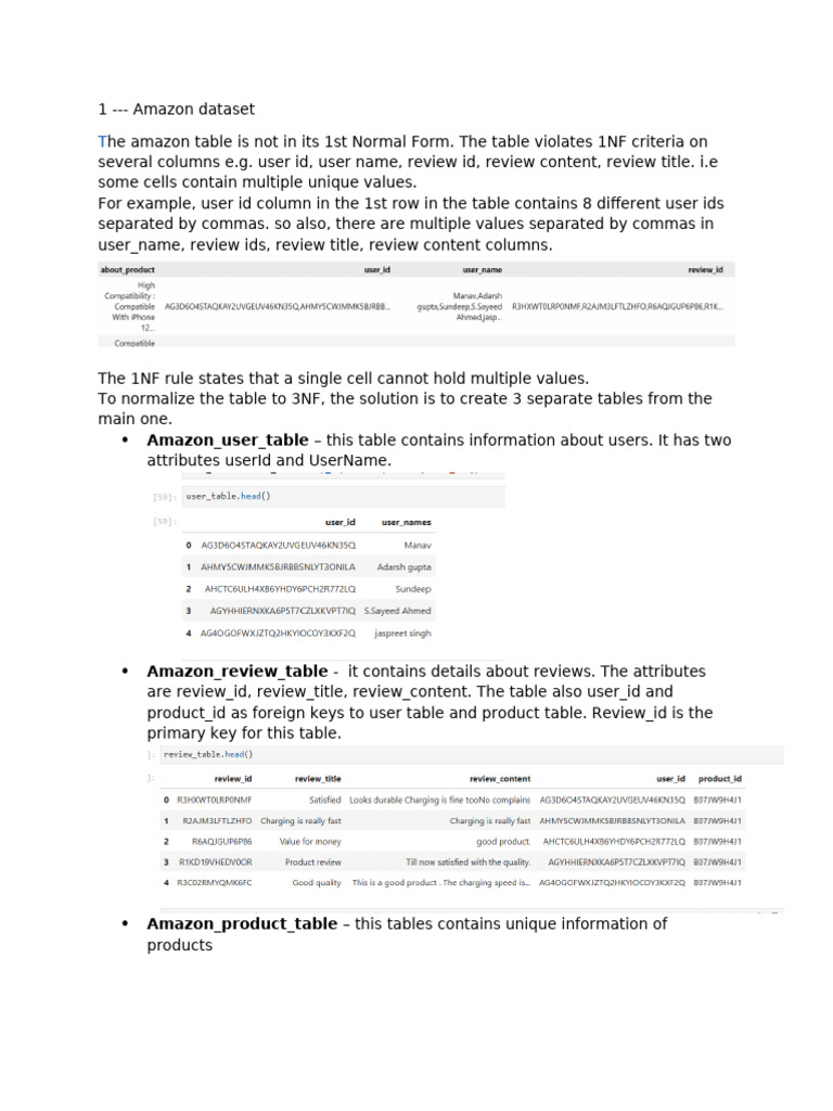 Steps and Reason For Normalization | PDF